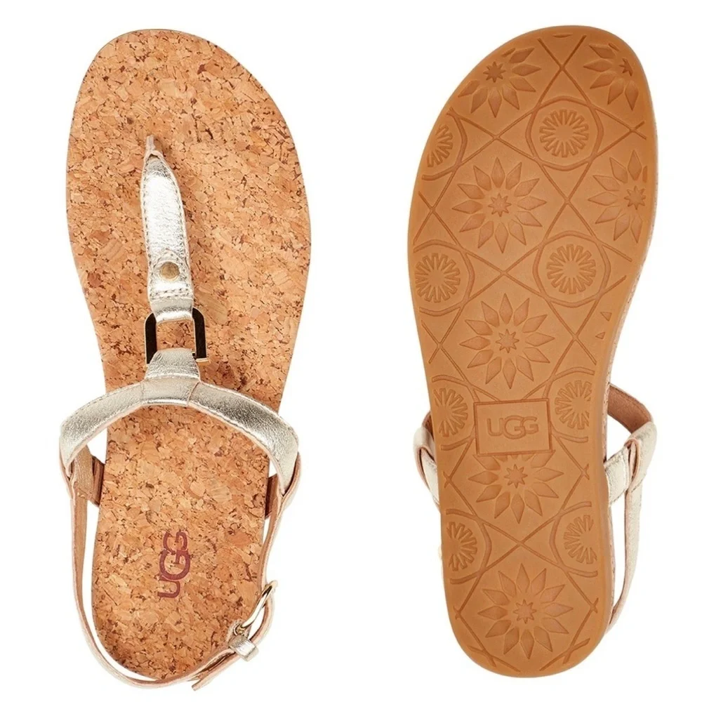 UGG | Shoes | Ugg Aleigh Sandals In Gold | Poshmark
